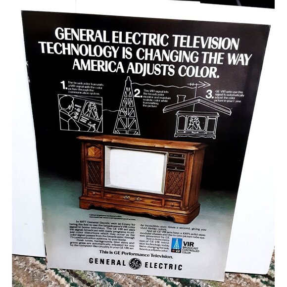 Wall Decor | 1979 General Electric Performance Tv Television Original ...